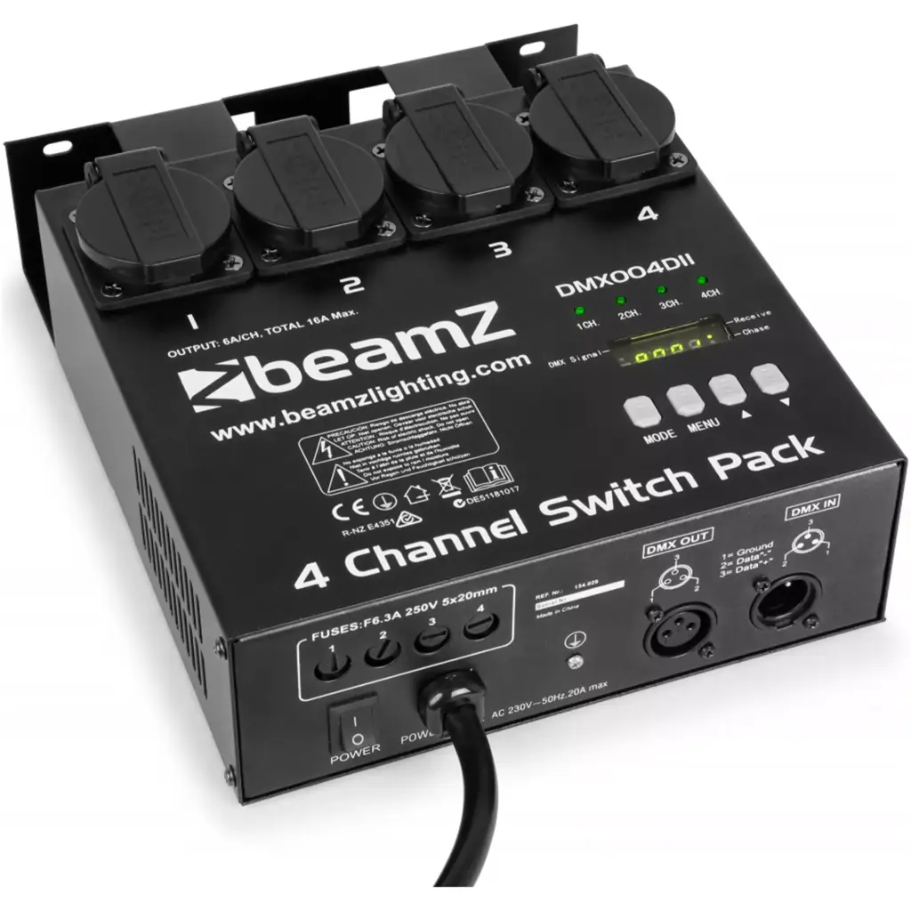 Beamz Dmx Switch Pack Ii 4 Channel - A1 Sound